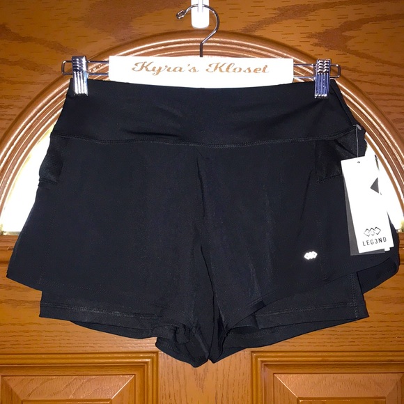 Leg3Nd | Shorts | Nwt Leg3nd Black High Rise Flexible Two In One ...